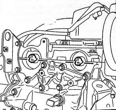 Skidanje i ugradnja zupčastog remena, motor K4M (16 ventila) (Renault ...