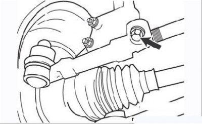 Steering tip — removal and installation (Renault Symbol 2, 2008-2013 ...